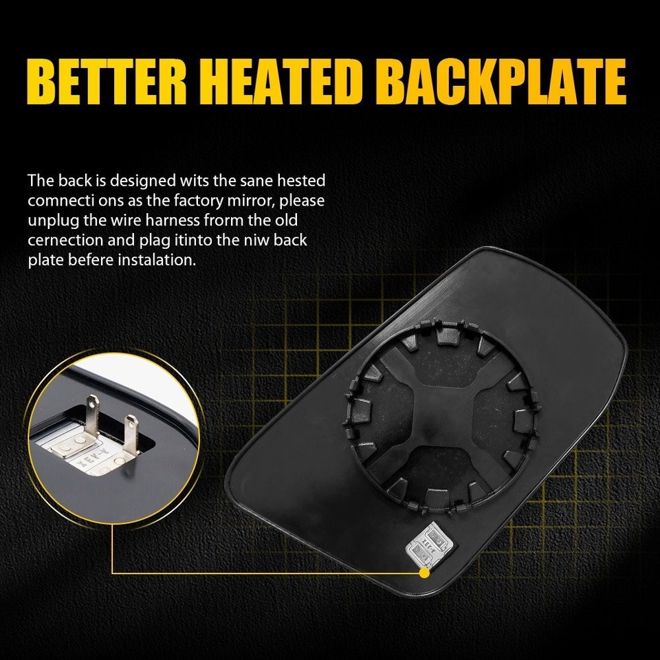 Left Driver Side Mirror Glass Heated Back Plate For Nissan Altima 2013 ...