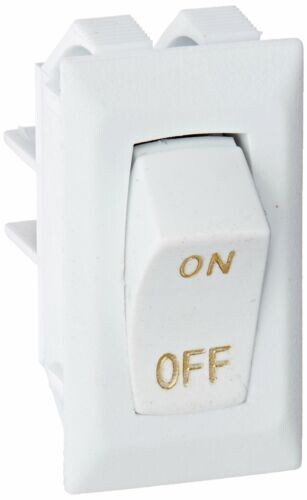 RV Designer Collection White S265 Rocker Switch 10A W/Gold Text | eBay