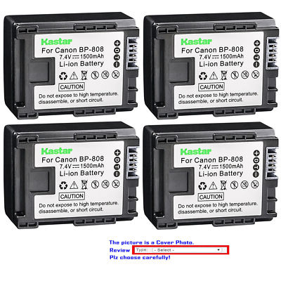 BP-808 CG-800 Battery for Canon FS10 FS11 FS20 FS21 FS22 FS31 FS40 ...