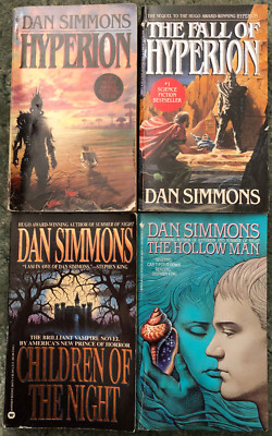 Dan Simmons books, lot 4, Hyperion, Fall of Hyperion, Hollow Man ...