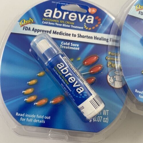LOT OF 2 Abreva Docosanol 10% Cream Cold Sore Fever treatment Pumps ...