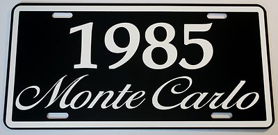 1985 85 MONTE CARLO Metal License Plate Chevy SS Lowrider 350 400 454 ...
