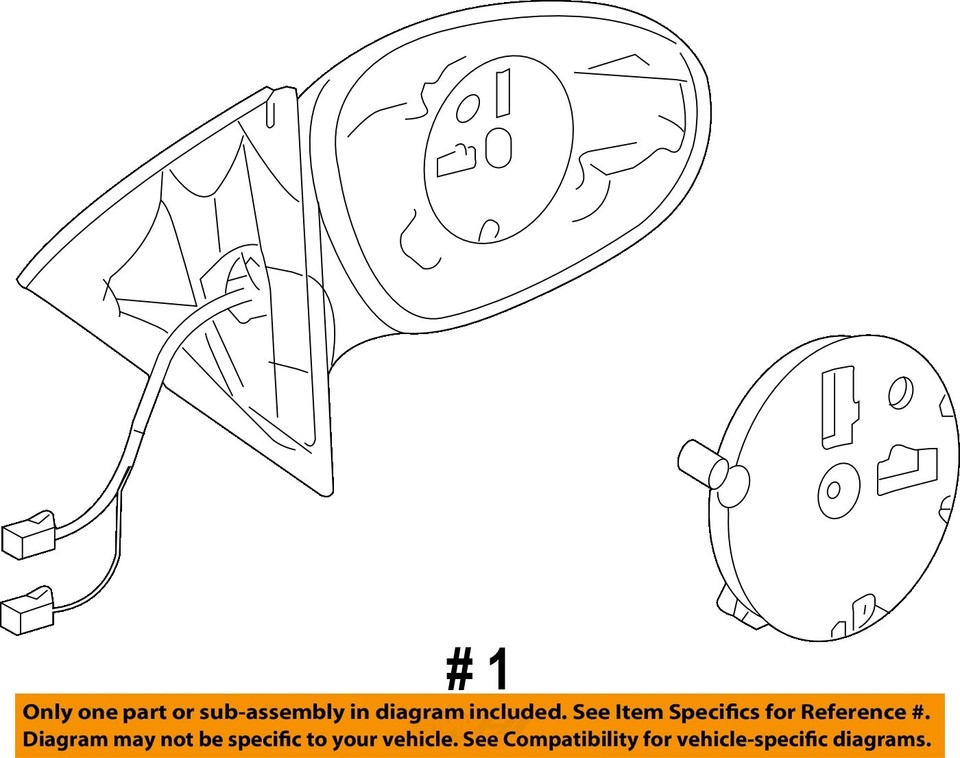 MERCEDES OEM 07-09 S550 Front Door Outside Mirrors-Mirror Base ...