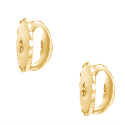 1 Pair Genuine Real 14K Yellow Gold Threaded Screw off Earring Back ...