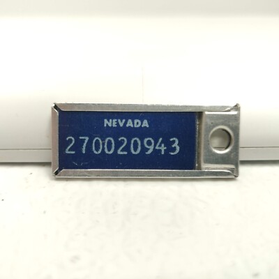 RARE VTG Disabled Veterans Mini License Plate Key Chain Ring Tab NEVADA ...