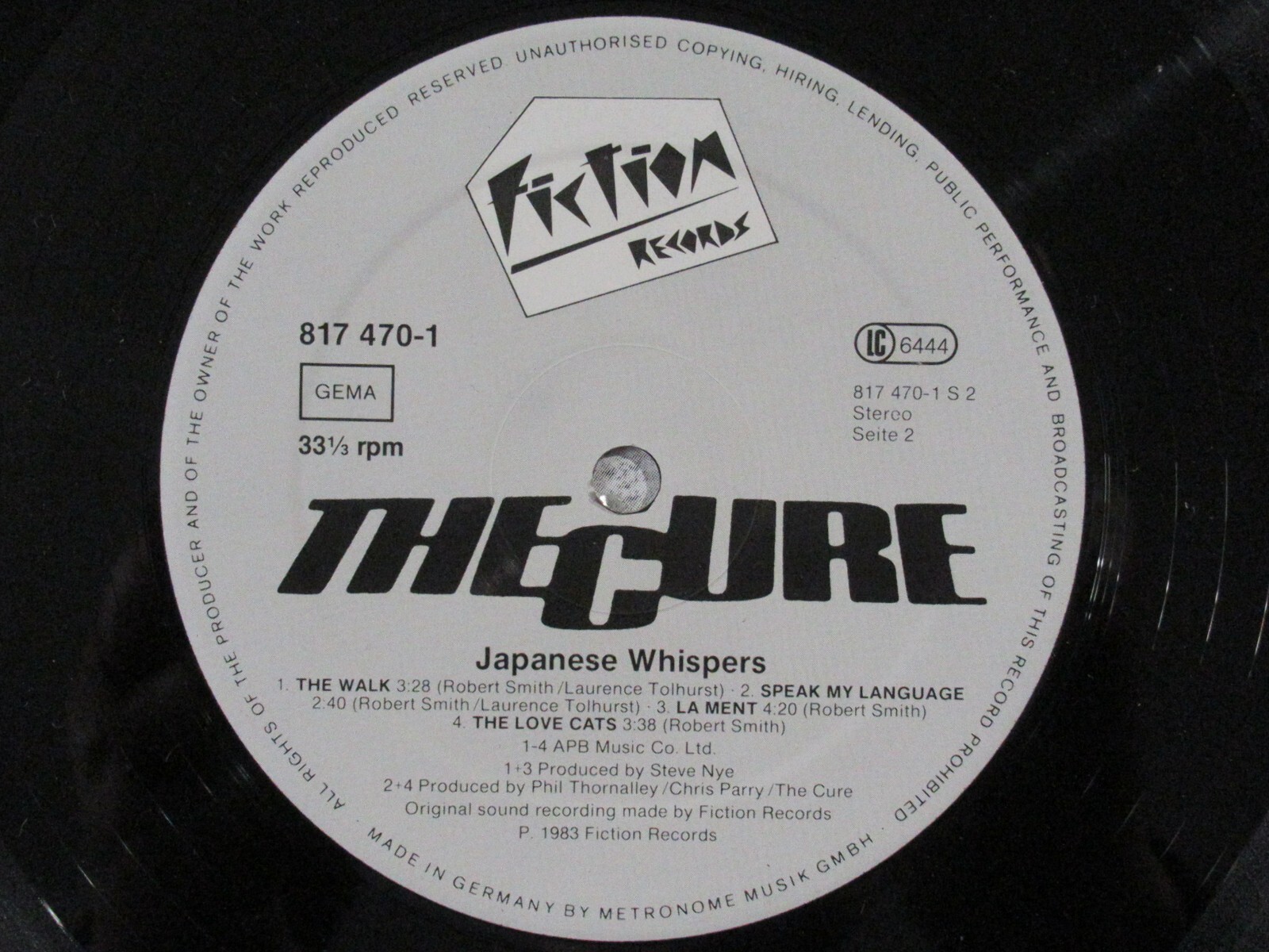 THE CURE Japanese Whispers / LP Holland 1983 POLYDOR FICTION 817470-1 ...