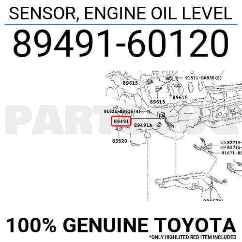 8949160120 Genuine Toyota SENSOR, ENGINE OIL LEVEL 89491-60120 | eBay
