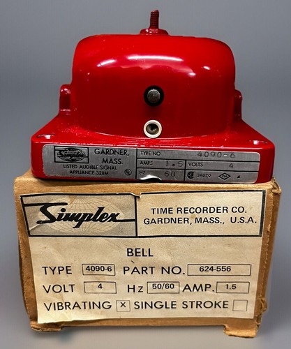 SIMPLEX SINGLE STROKE VIBRATING BELL MECHANISM 4090-6 624-556 50/60 HZ ...