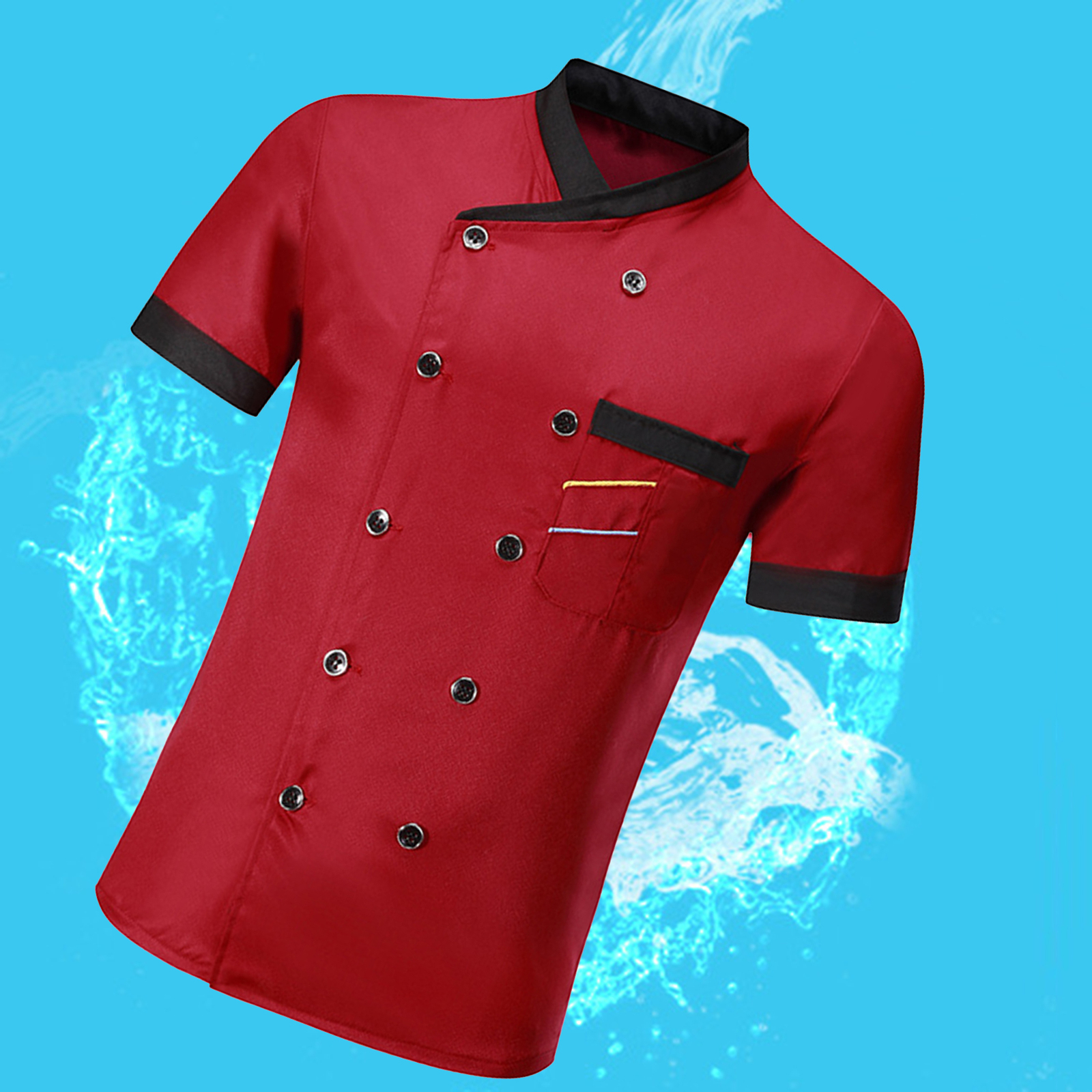 Cook Kitchen Uniform Double-breasted Catering Cardigan Cook Kitchen ...