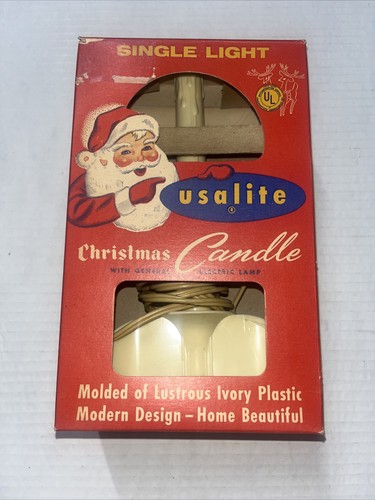 USALITE Candolier Candle with Box RARE PINK No A -211 CHRISTMAS CANDLE ...
