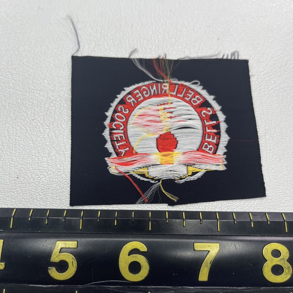 BELLS SCOTCH WHISKEY BELL RINGER SOCIETY Woven Patch No-Back-Thin-Like ...