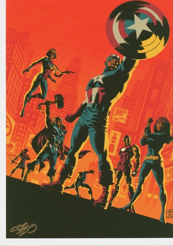 Michael Cho SIGNED Marvel Comics Avengers Fine Art Print ~ Thor Iron ...