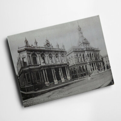 A4 PRINT - Vintage Suffolk - Ipswich. Post Office & Town Hall | eBay UK