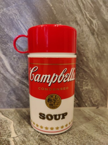 Vintage Campbell's Soup Red & White Plastic Thermos Beverage Bottle ...