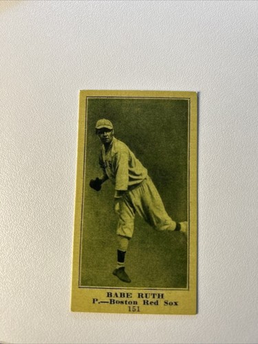 Babe Ruth 1916 Baseball Card PR1, Custom Reprint Card, The Sporting ...
