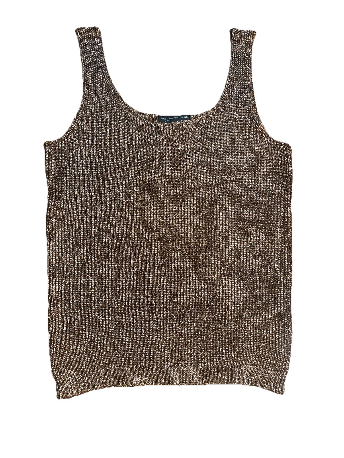 Vintage Suzelle Bronze Metallic Tank Size Medium Cock… - Gem