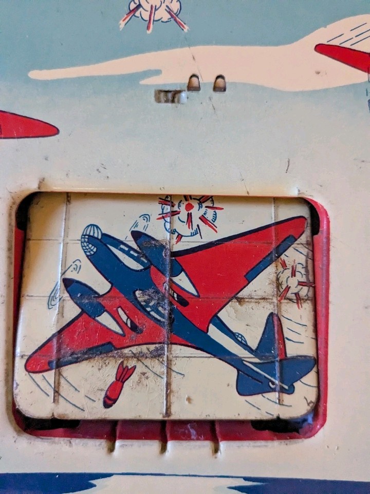 Vintage Tin Target Shooting Game Toy Air Raid Defense War Planes | eBay
