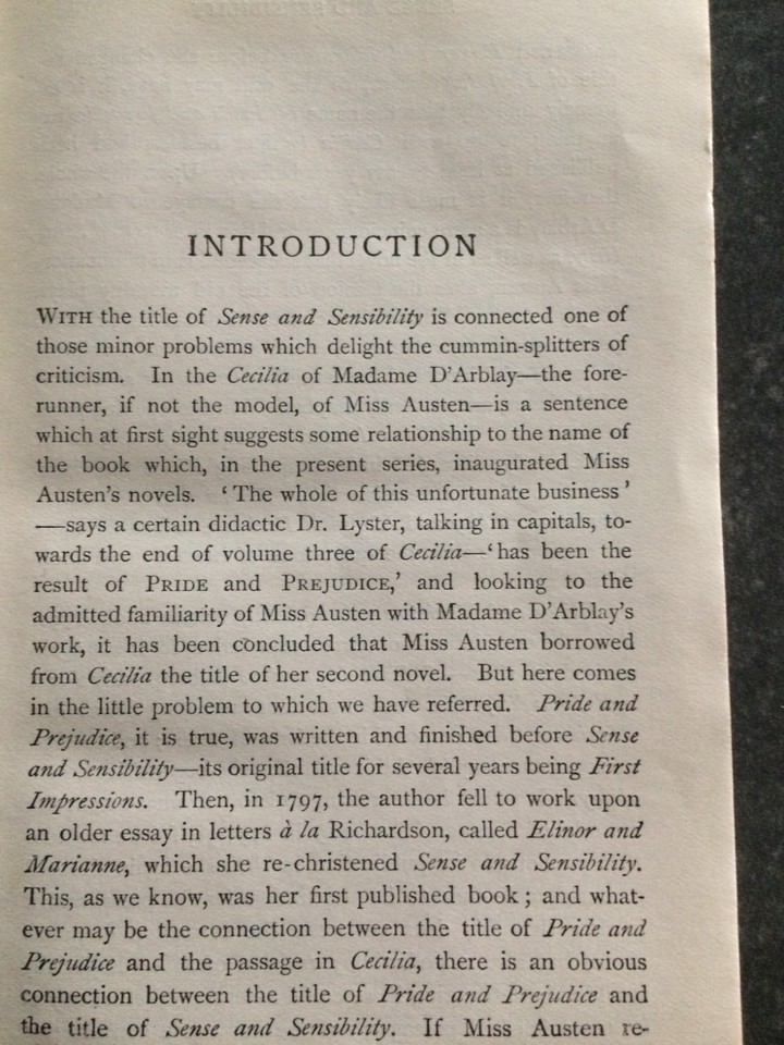 Sense and Sensibility by Jane Austen. 1921 Leather Cover Edition. Very ...