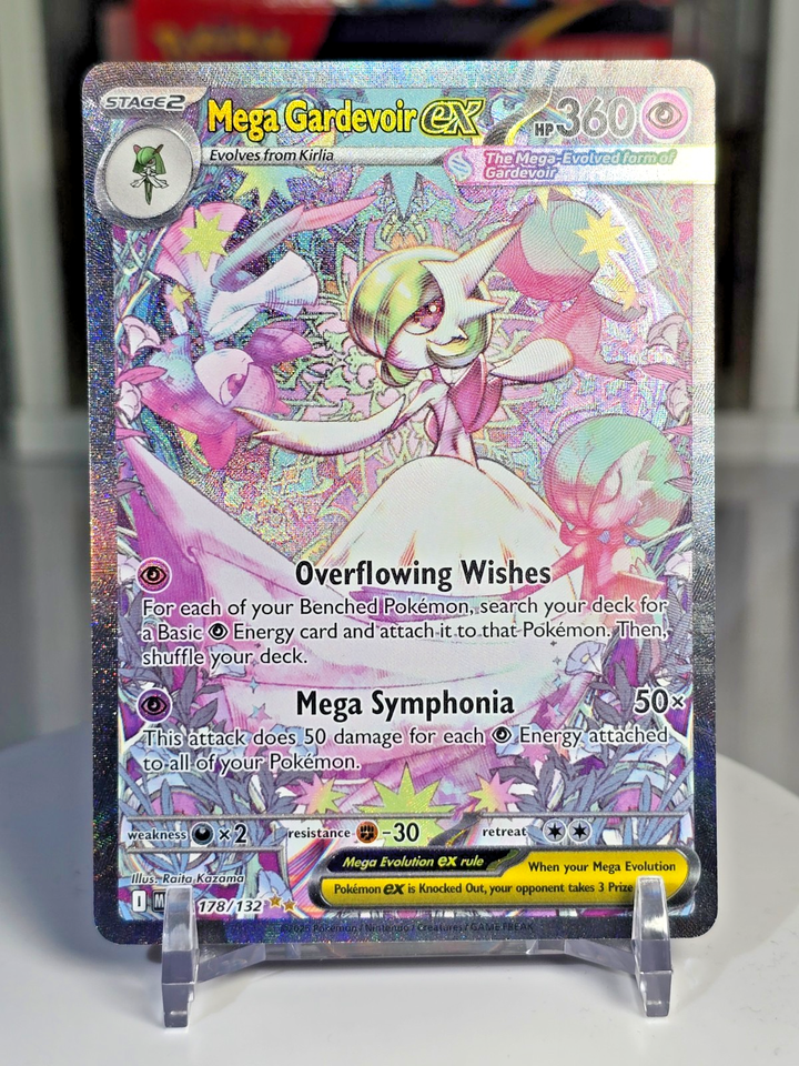 Mega Gardevoir EX 178/132 Evolutions SIR w/ Holographic Sleeve ...