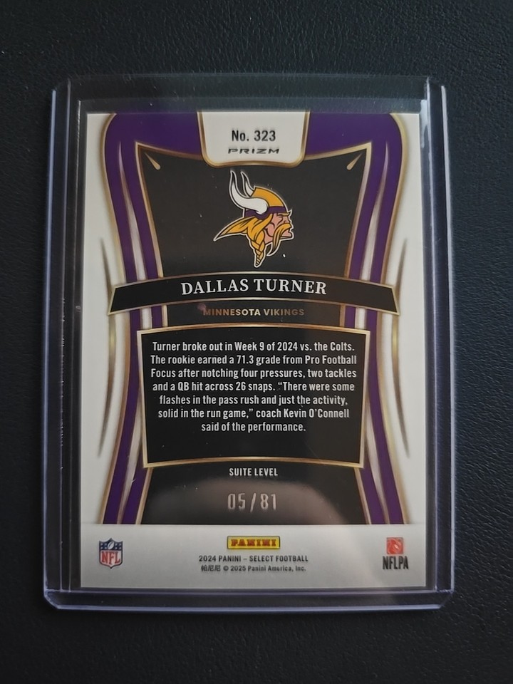2024 Select Football Dallas Turner Suite Level Dragon Scale Prizm 5/81 ...