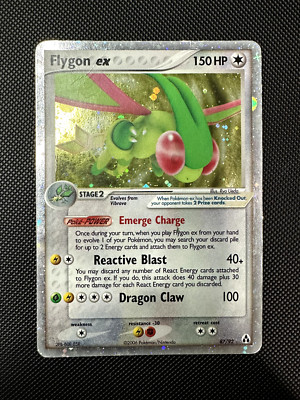 Pokemon TCG - Flygon ex Holo Rare 87/92 - EX Legend Maker Creased | eBay