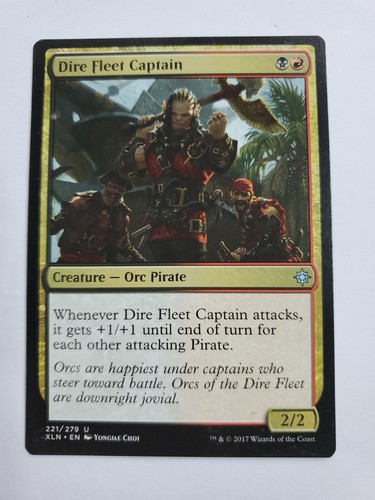MTG Magic The Gathering Card Dire Fleet Captain Creature Orc Pirate ...