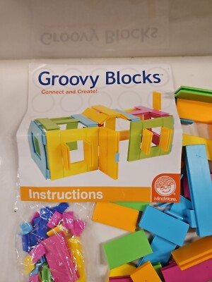 Groovy Blocks Connect Create USED, 60 Plus Pieces, MindWare, Incomplete ...