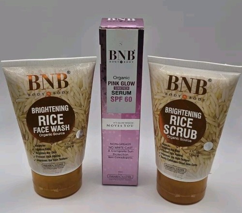 BNB Rice Extract Bright & Glow Kit (Rice Face Wash+ Rice Scrub ...