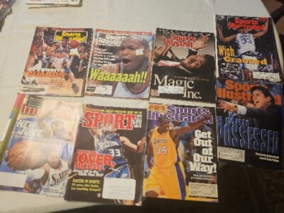 lot of 15 vintage basketball sports illustrated magazines Shaq gary ...