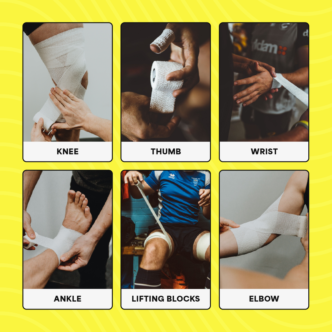 Tear EAB (Elastic Adhesive Bandage) - Strapping Rugby Lifting Finger ...