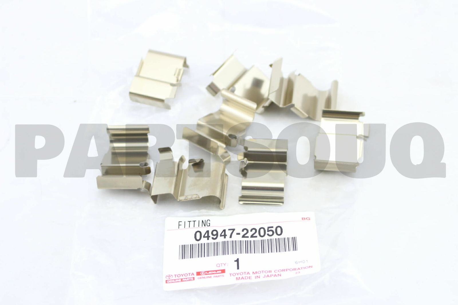 0494722050 Genuine Toyota FITTING KIT, DISC BRAKE, FRONT 04947-22050 | eBay