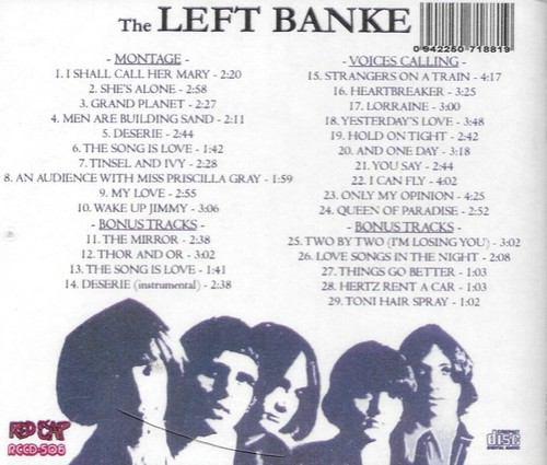 LEFT BANKE-MONTAGE/VOICES CALLING-2 RARE LPS ON 1 CD + 5 BONUS-NEW ...