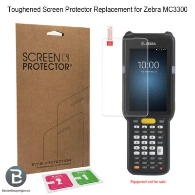 3-Packs Tempered Screen Protector Film Replacement for Zebra MC3300 ...