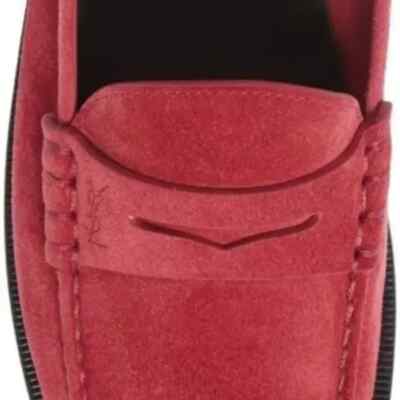Saint Laurent Men's Suede Penny Loafer YSL Logo Monogram "Le Loafer" 10 ...