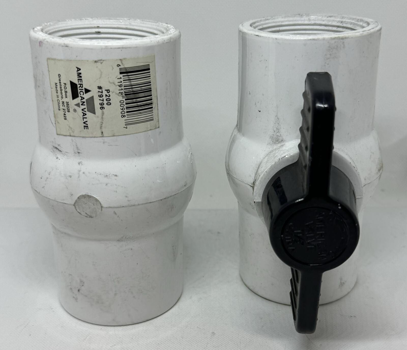 AMERICAN VALVE P200 MOLDED-IN-PLACE ONE PIECE BALL VALVE 1-1/2" PVC LOT ...