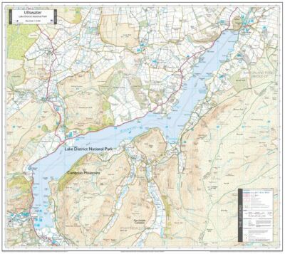 LAKE DISTRICT - ULLSWATER WALL MAP - Ordnance Survey - 1:12500 ...