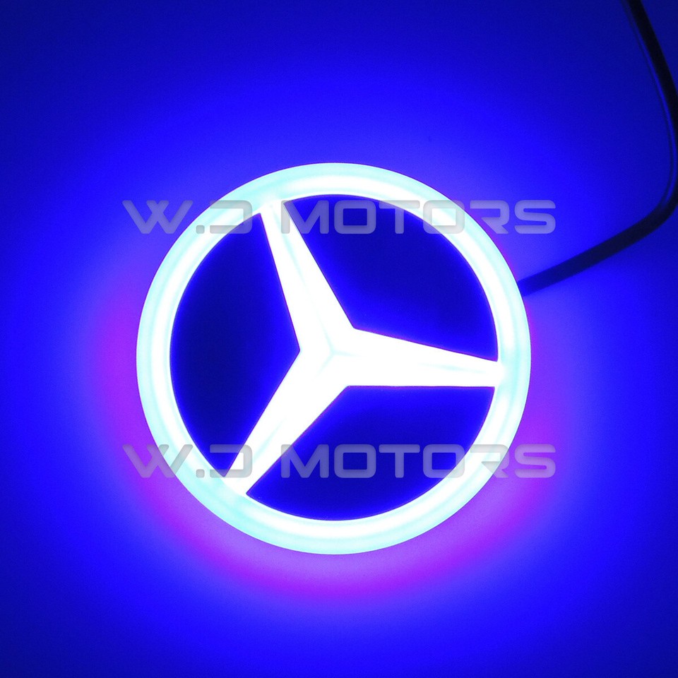 Illuminated Led Car Tail Logo Cold Light Rear Emblem Badge For Mercedes ...