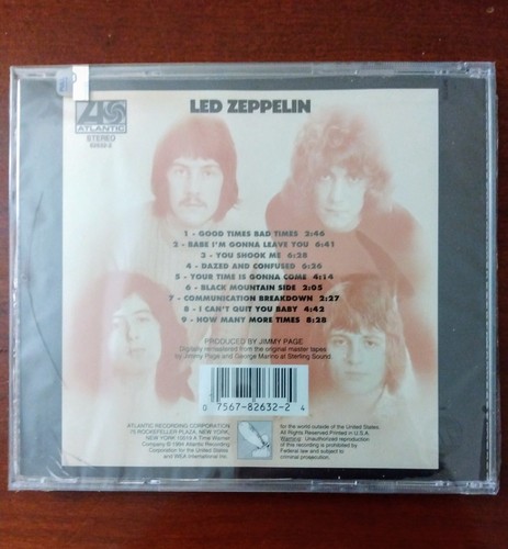 #102 - LED ZEPPELIN REMASTERED PLATINUM PLUS 1st ALBUM CD-NEVER OPENED ...