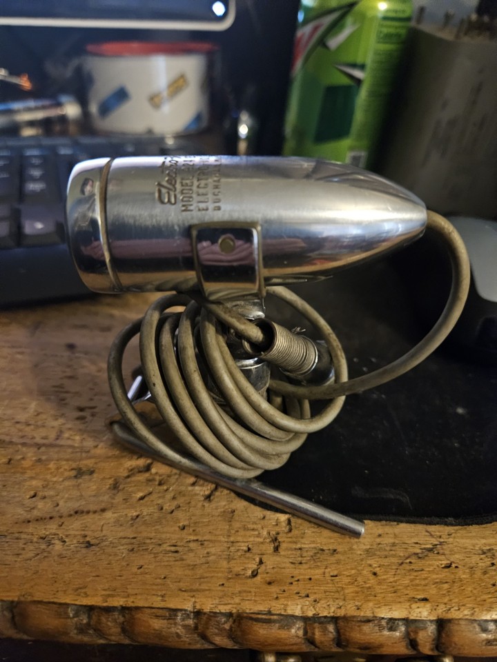 VINTAGE USED 1950'S ELECTRO-VOICE 924 CRYSTAL BULLET MIC W/ STAND HARP ...