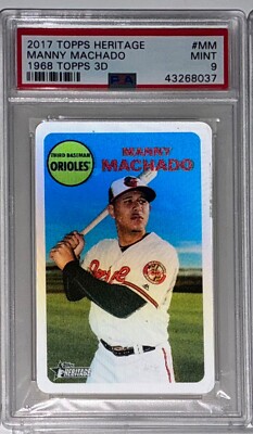 2017 Topps Heritage Baseball Manny Machado 1968 3D SSP Case Hit #683DMM ...