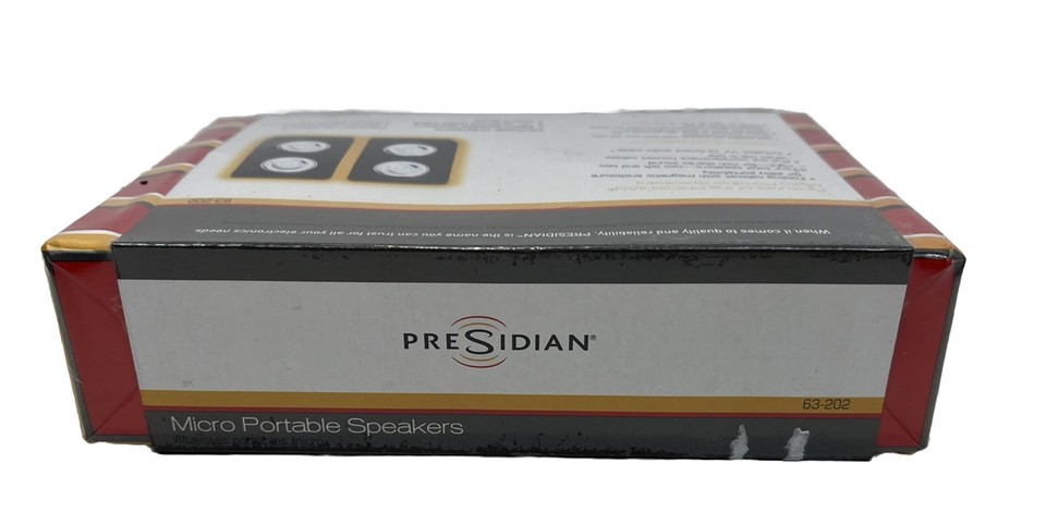 Presidian Micro Portable Speakers 63-202 Includes Audio Cable | eBay