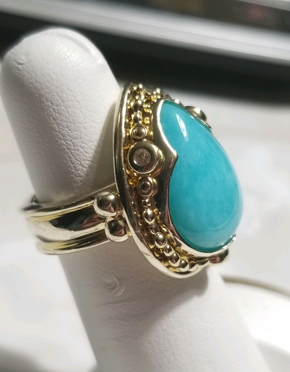 Gem en Vogue Michael valitutti Yellow Gold Sterling silver blue ...
