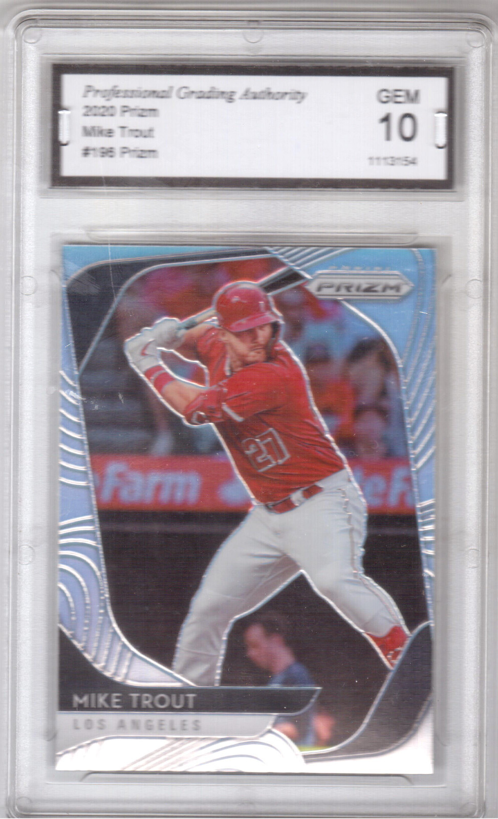 2020 PANINI PRIZM #196 ,IKE TROUT SILVER PRIZM GEM 10 PGA | eBay