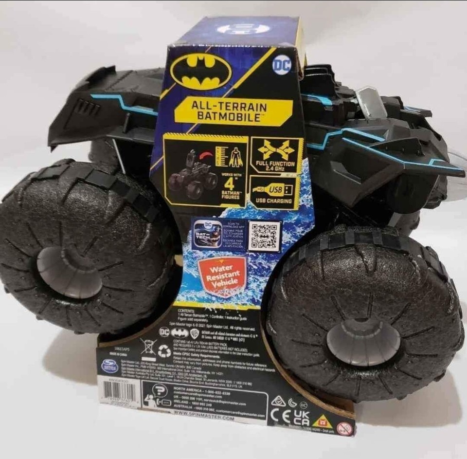DC Batman, All-Terrain Batmobile Remote Control Vehicle Car Drives On ...