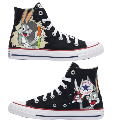 NEW Converse x Bugs Bunny Looney Tunes HI Top Shoes Boots 169225F Wonka ...