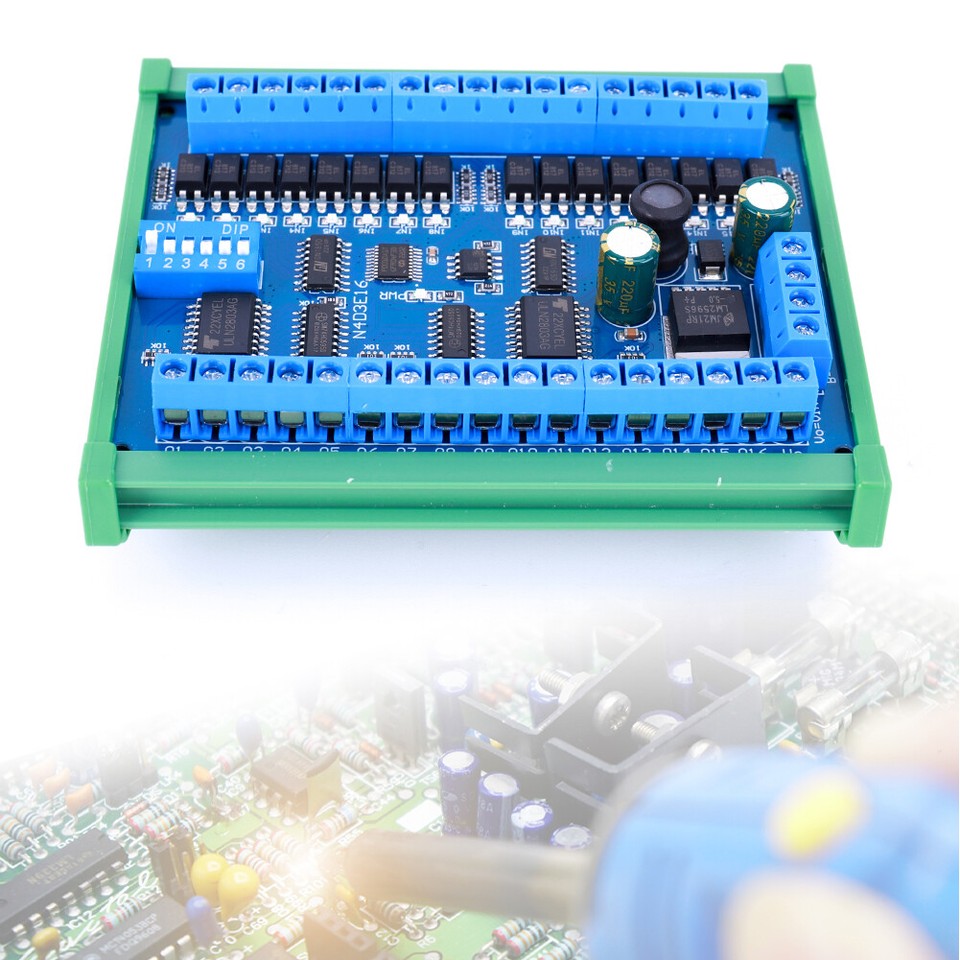 DC12V 24V 16 In 16 Out RS485 Remote Control Switch PLC IO Board(With ...