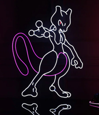 ANIME MEWTWO NEON LIGHTS LED SIGN Game LIVING Room Wall Deco ART Y2K ...