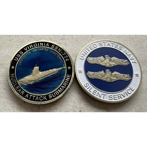 U S Navy USS VIRGINIA SSN 774 NUCLEAR ATTACK SUBMARINE Silent Service ...