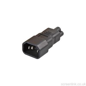 Mains Electric Power Connector Coupler Adaptor IEC C14 to Cloverleaf C5 ...