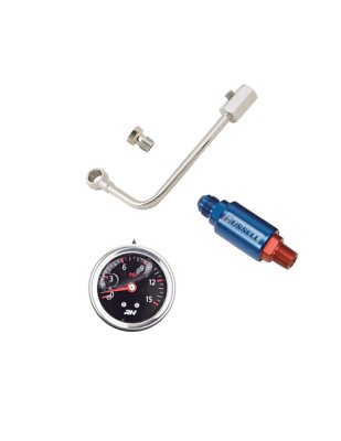 Edelbrock Single Feed Fuel Adapter with Fuel Filter & Gauge 0-15 PSI | eBay